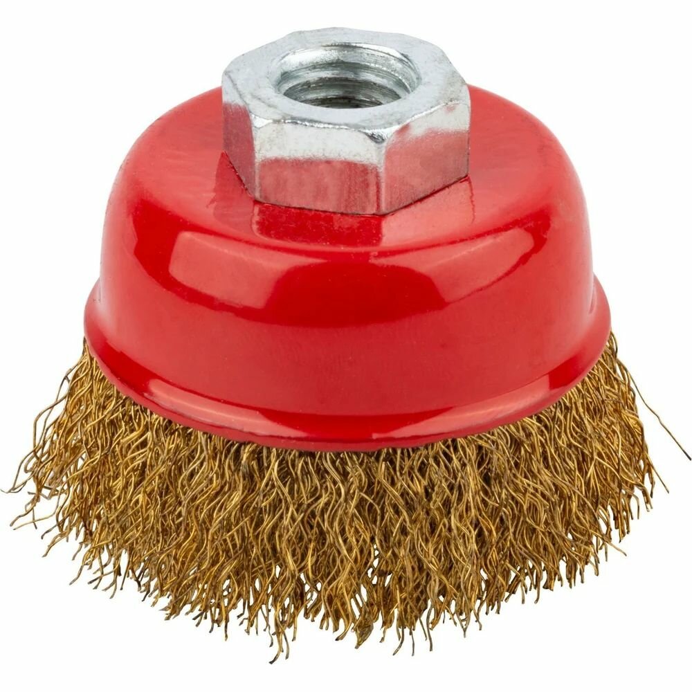 Корщетка чашечная (65 мм; М14; латунированная проволока) для УШМ курс 39036