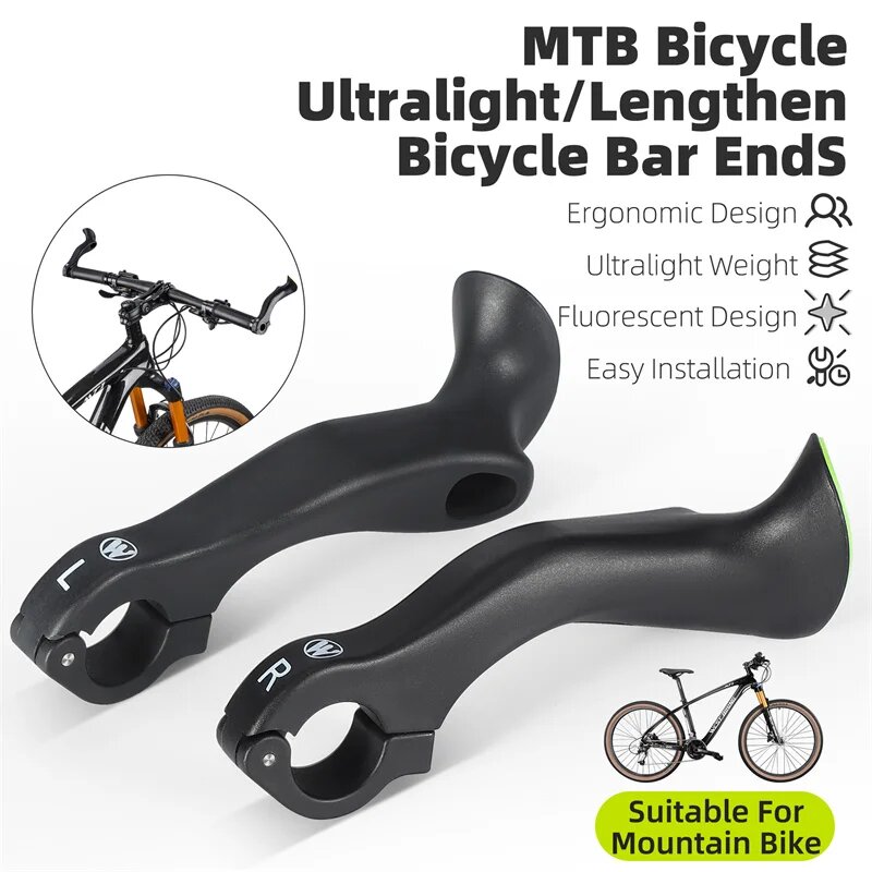 WEST BIKING Наконечники руля MTB, Extended Style