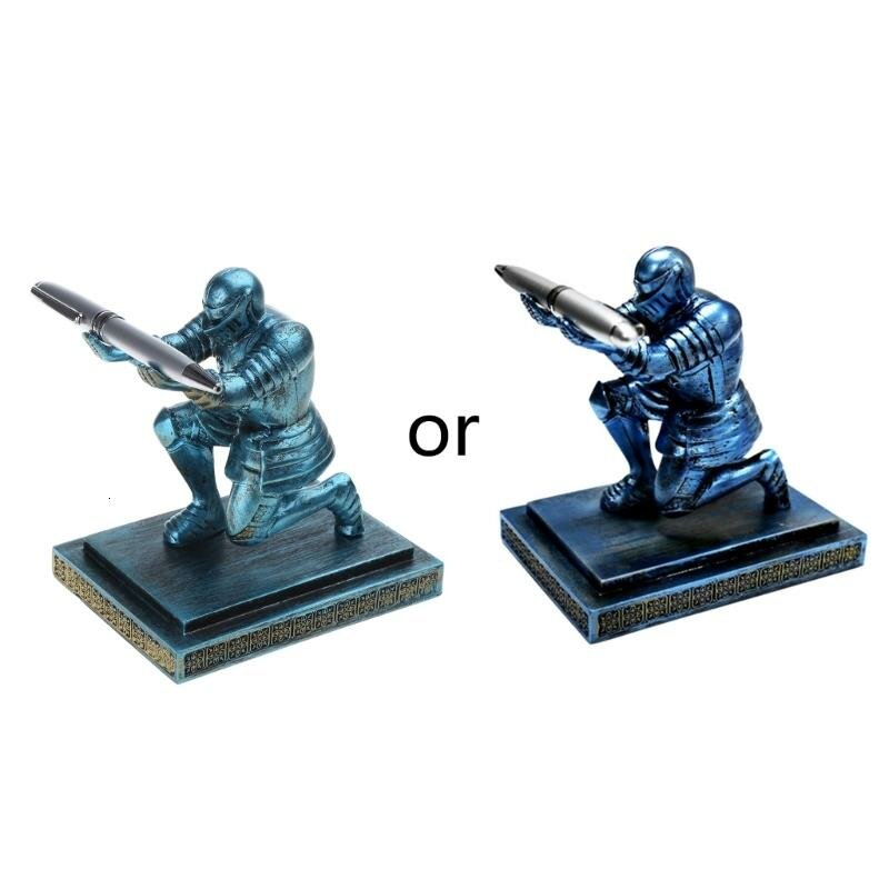 Подставка для ручек в виде рыцаря, Синий