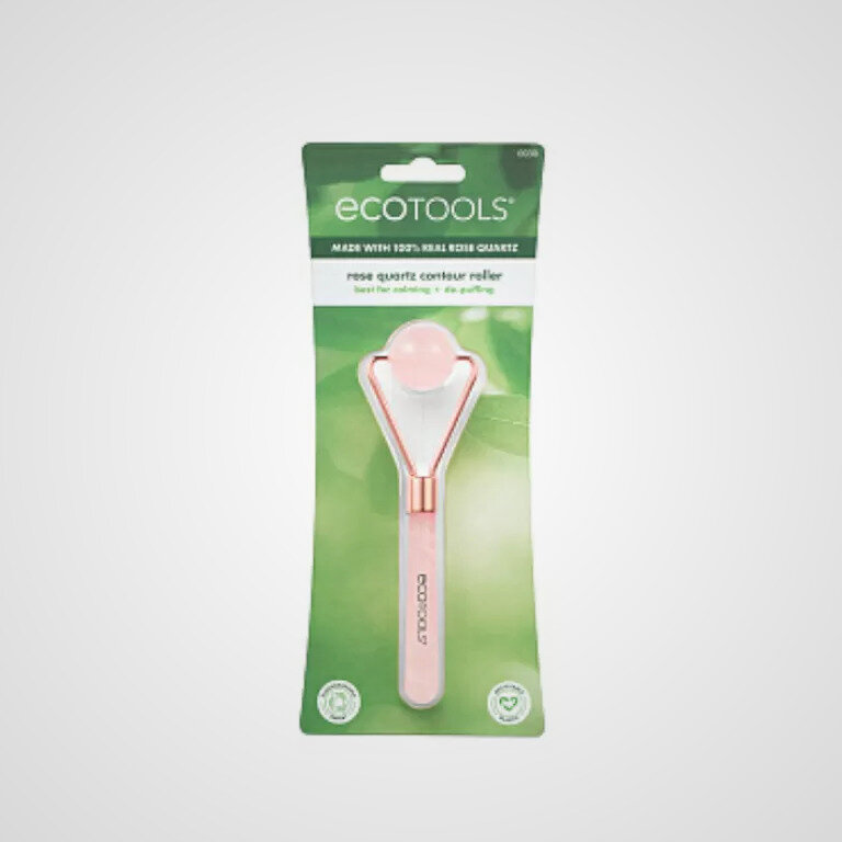 Мини-роллер для лица из розового кварца ECOTOOLS Rose Quartz Contour Roller Массажер 1 шт