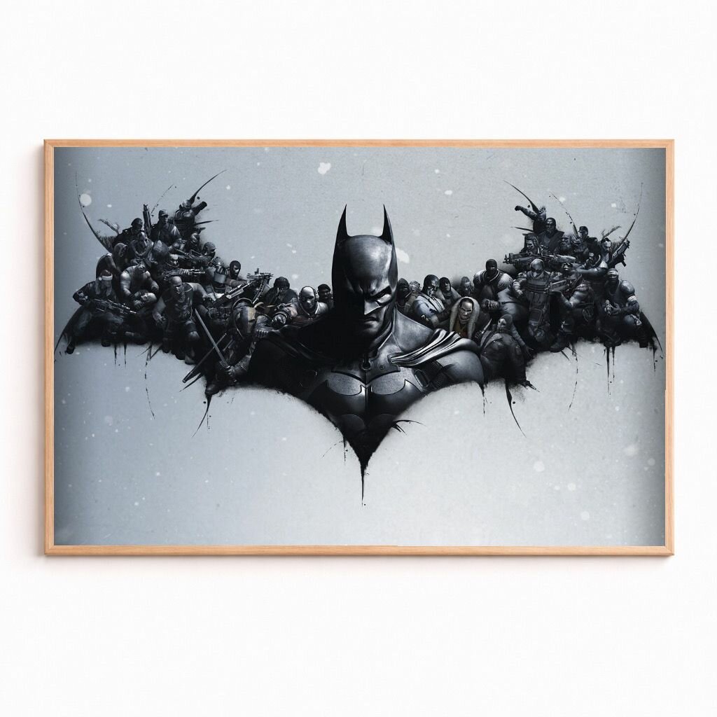 Постер с Бэтменом на глянцевой фотобумаге 240 г/м стиль и качество для вашего интерьера. (30х21см)