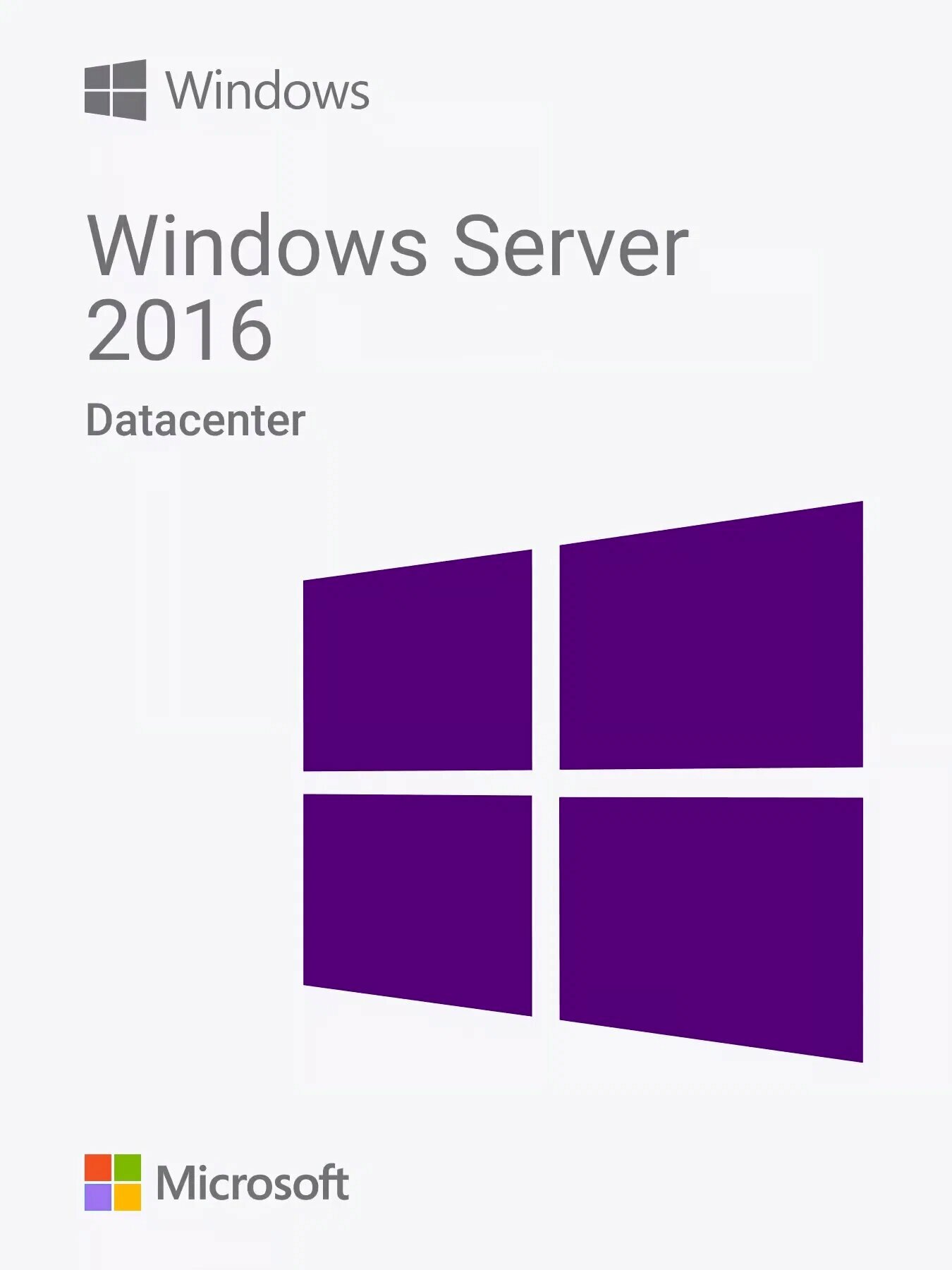 Microsoft Windows Server 2016 Datacenter, ключ, лицензия для одного ПК, x64, русская версия — фото 1