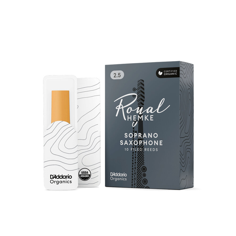 Трости для саксофона сопрано, размер 2.5 (10 шт) D'Addario RHKP10SSX250 Royal Hemke Organic