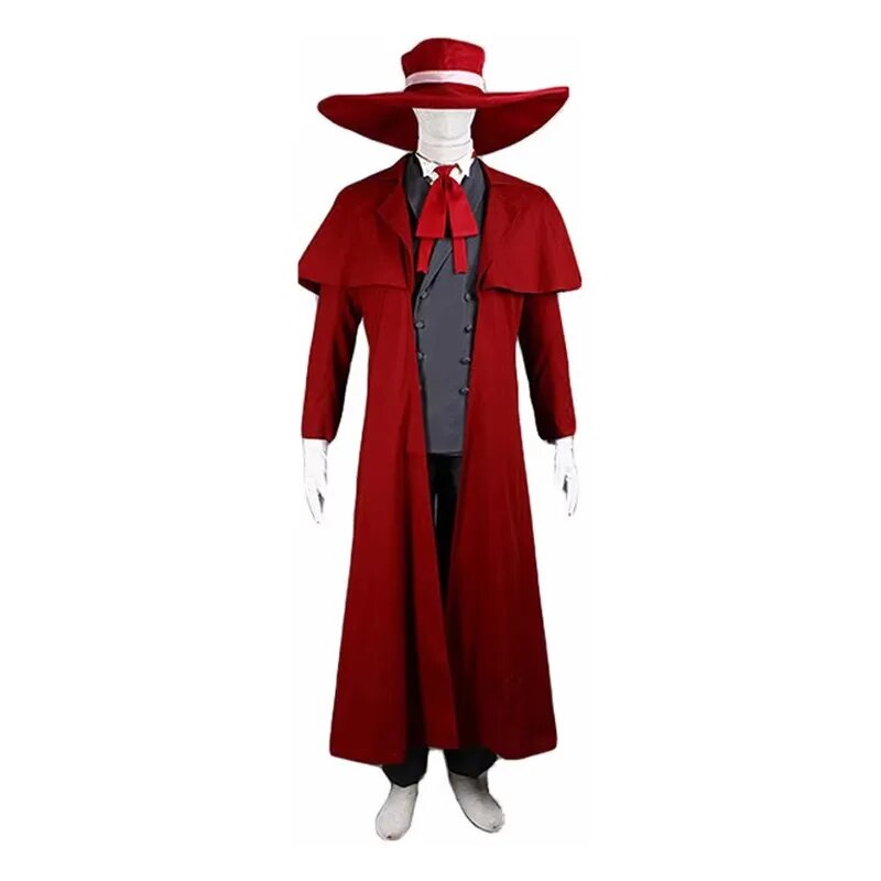 Косплей костюм Alucard бордовый для мужчин