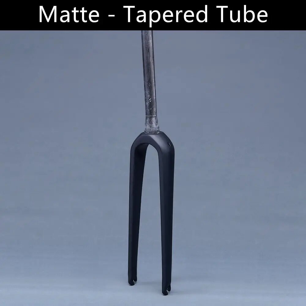 TOMTOU Карбоновая жесткая вилка Gravel Fork 700C*55C черная Matte - Tapered