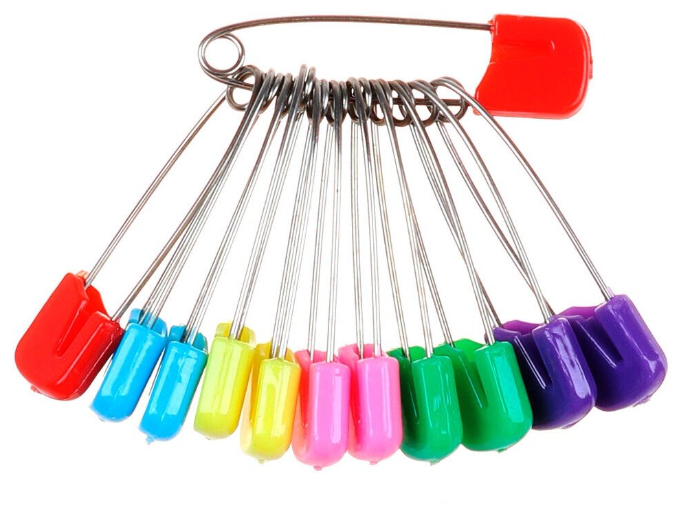 Булавки английские , безопасные, детские, 54 мм, 12 шт.