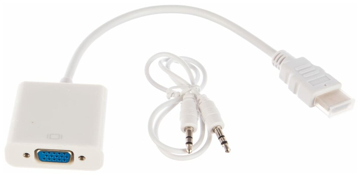 Переходник Rexant, штекер HDMI - гнездо VGA (провод) + шнур 3.5 мм Аудио {17-6936} (1 шт)