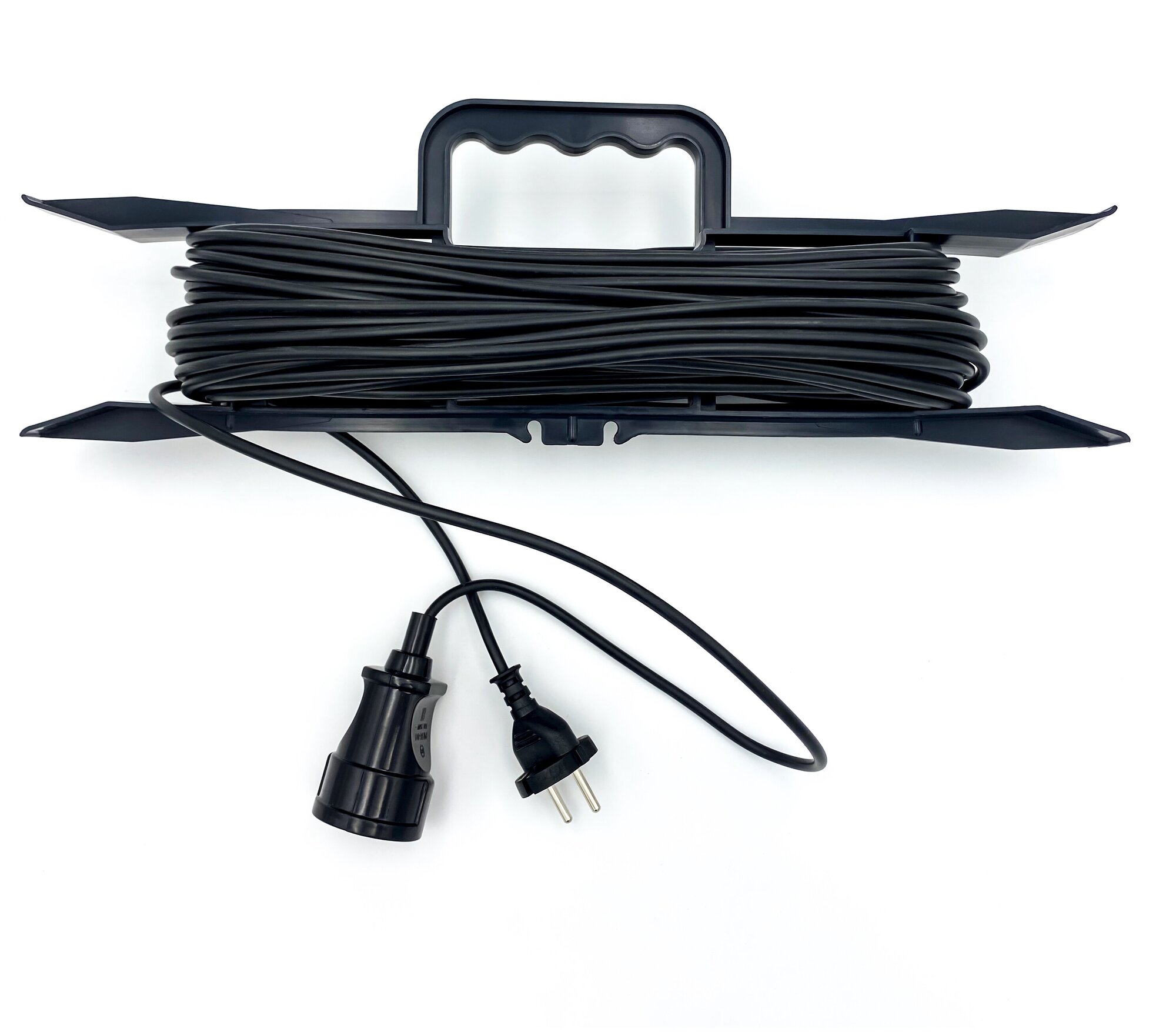 Удлинитель на раме 10 метров, 1 розетка, ПВС 2 х 0,75, 6 А, 1300 Вт, без заземления