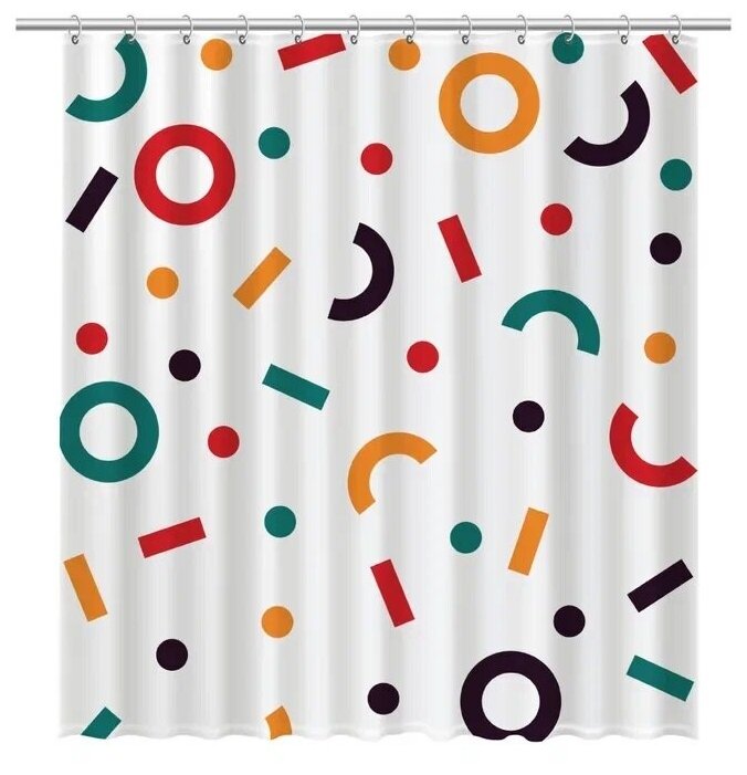 Штора для ванной Fixsen Candy FX-2512 с люверсами, без колец