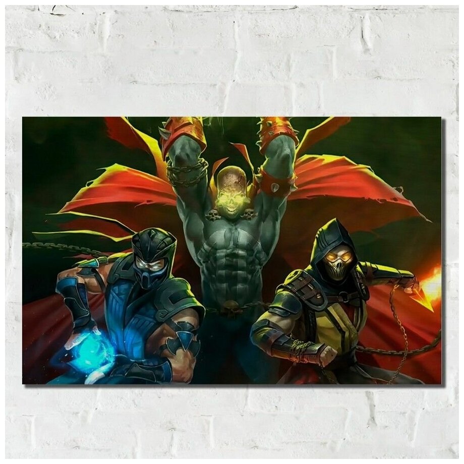 Картина интерьерная на дереве игра Mortal Kombat 11 (Мортал Комбат 11) - 11821