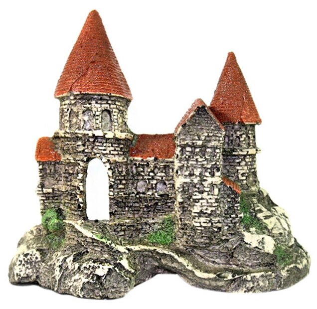 Грот для аквариума Малый замок № 612 пластиковый, 19 х 6 х 16 см, DEKSI (1 шт)