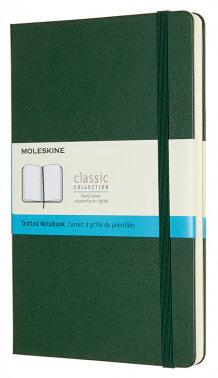 Блокнот Moleskine Classic Large 130х210мм 240стр пунктир, зеленый (QP066K15)