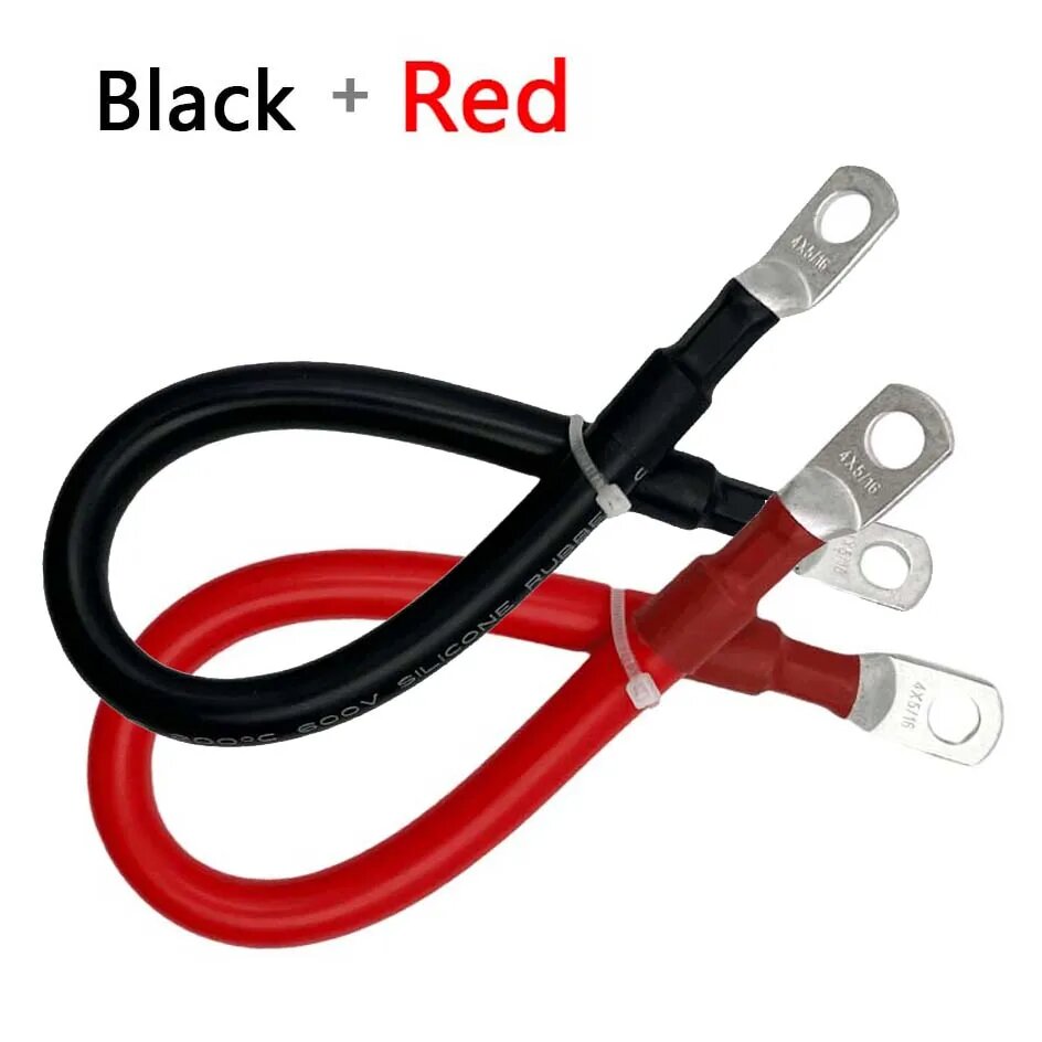 Силиконовый кабель для аккумулятора trennca 0-8 AWG 8 AWG, M8-Black And Red, 50CM