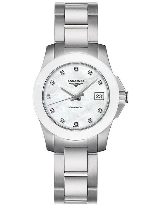 Наручные часы LONGINES, перламутровый/серебряный — фото 1