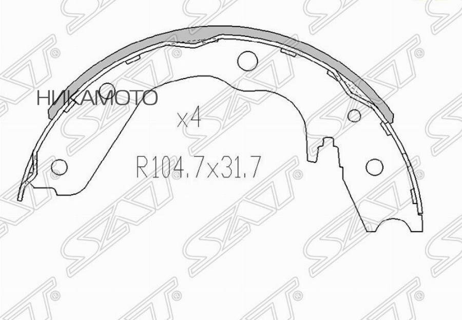 SAT ST3507120K00 Колодки тормозные стояночного тормоза GREAT WALL HOVER/SAFE