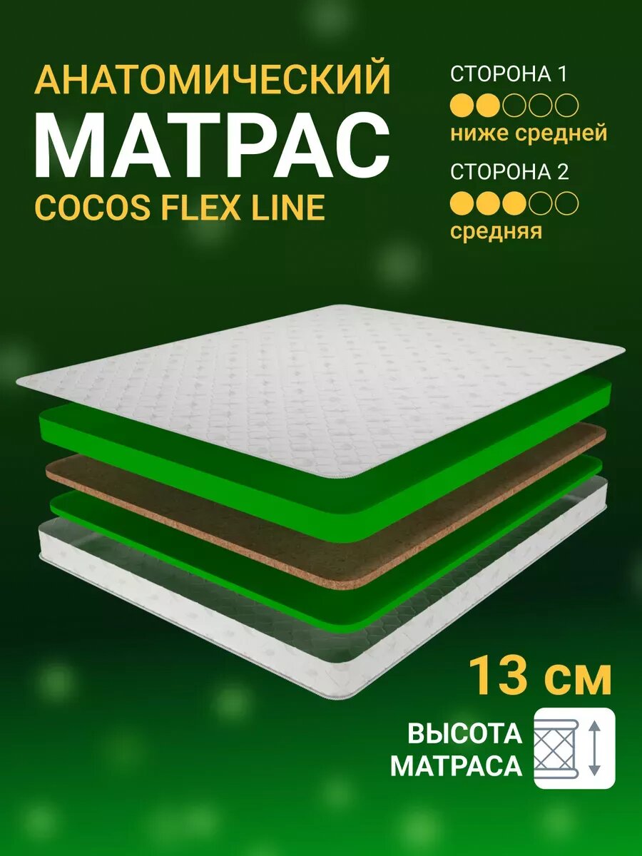 Матрас 13 см ортопедический матрас 80х195, беспружинный Матрас 13 см ортопедический матрас