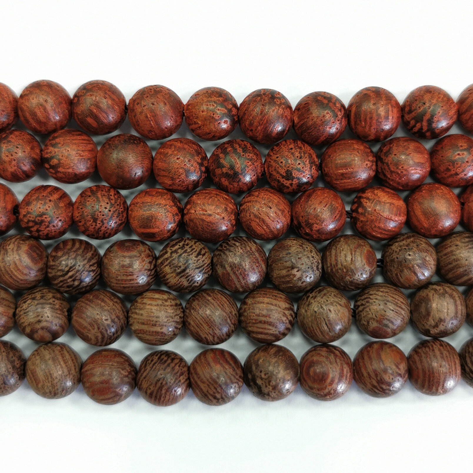 Бусина деревянная, 8-9мм, драконовая драцена, 48 шт, низка