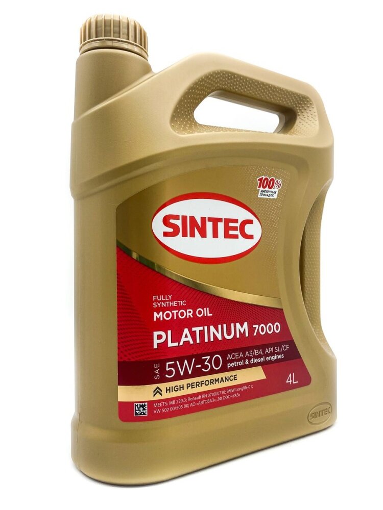 Sintec Platinum 7000 5W30 A3/B4 (4л) 600144
