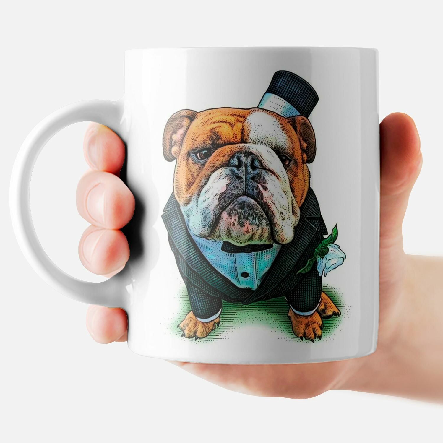 Кружка "Бульдог в костюме"