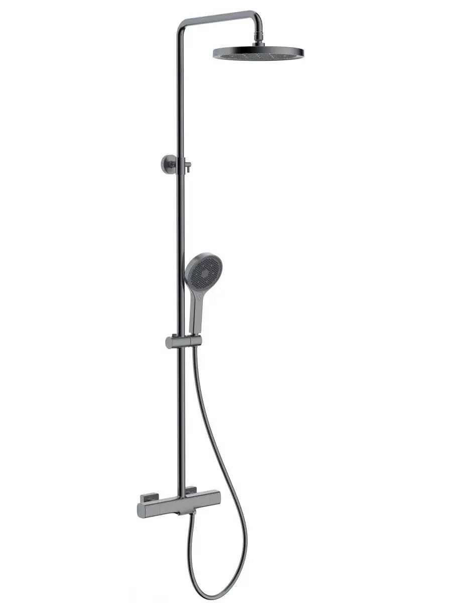 Душевая система Gappo G2495-79 настенная, латунь, оружейная сталь