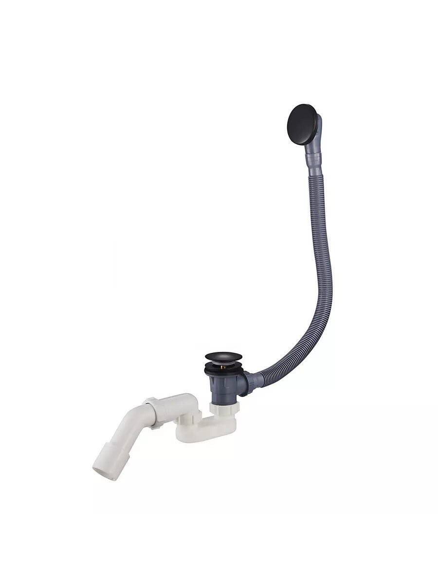 Слив-перелив для ванны Raglo R600.31.06 автоматический (клик-клак), латунь/пластик, черный