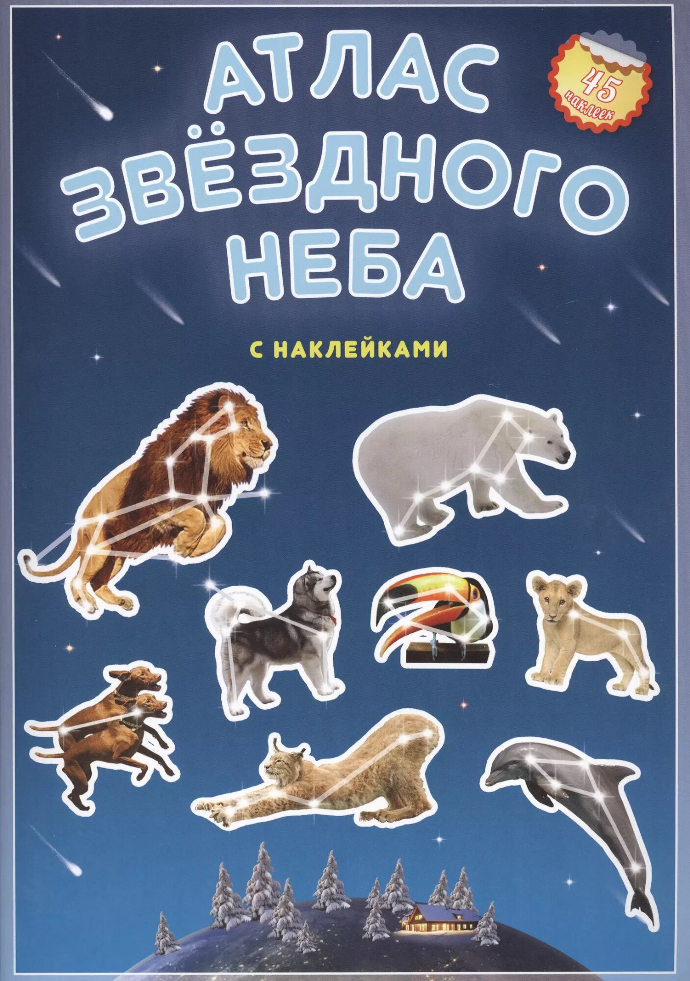 Атлас звездного неба с наклейками (45 наклеек) (м) (2 вида) ()