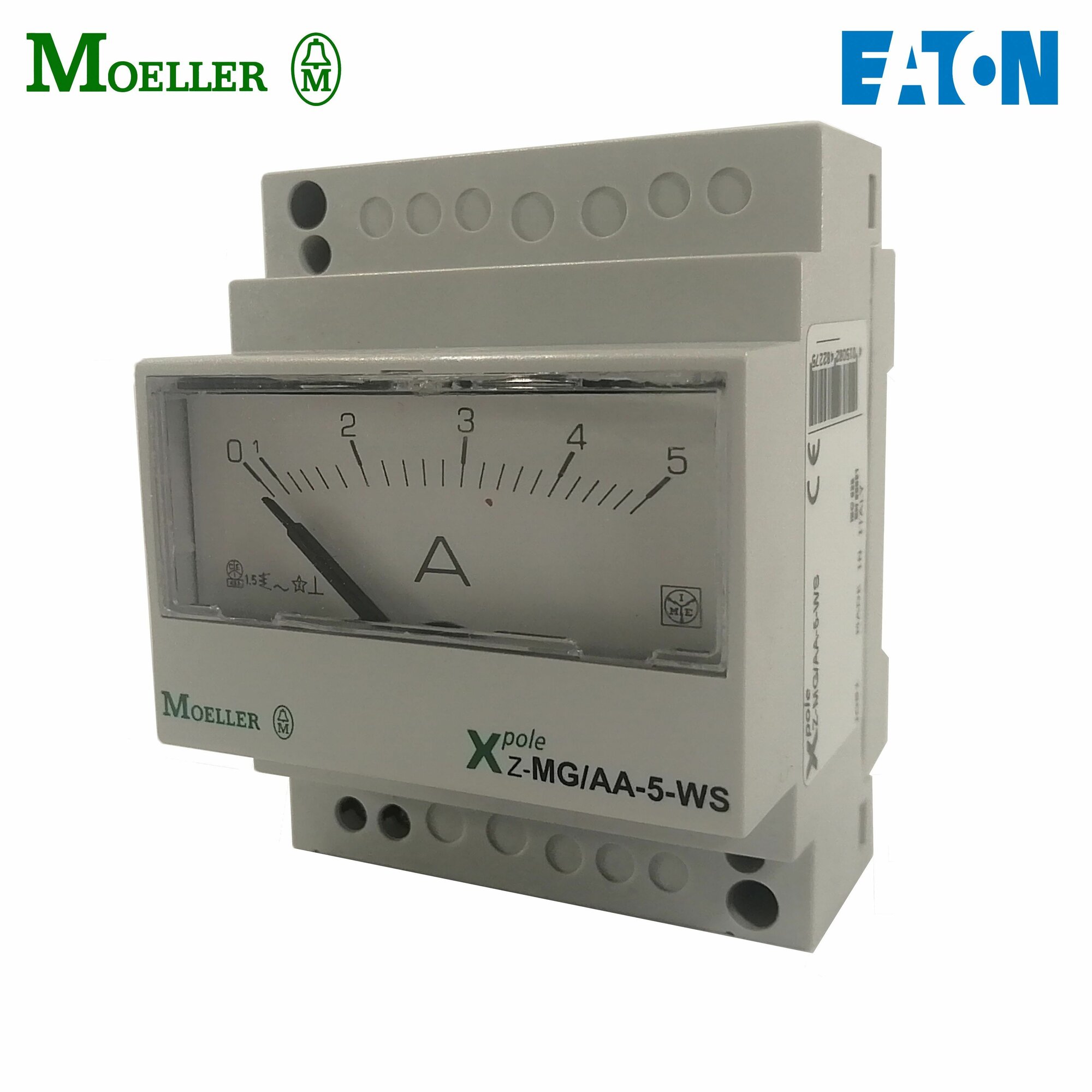 Амперметр аналоговый Z-MG/AA5-WS со сменной шкалой 0-600/5 А на DIN-рейку 248227