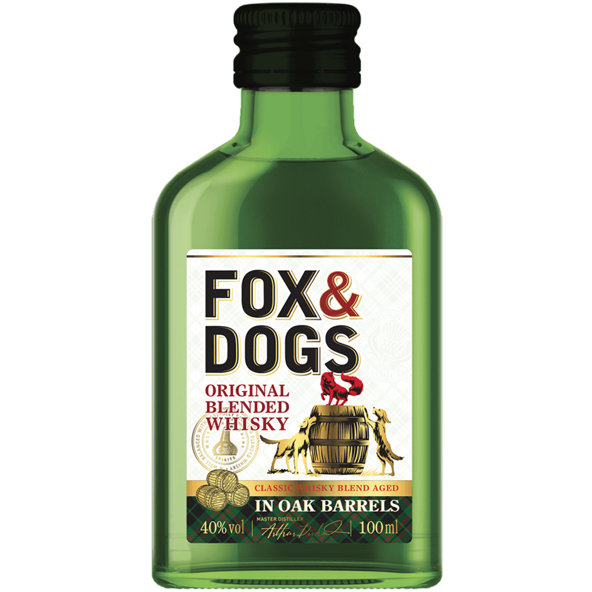 Виски Fox & Dogs Original, купажированный, 0,1 л, 40%, Россия