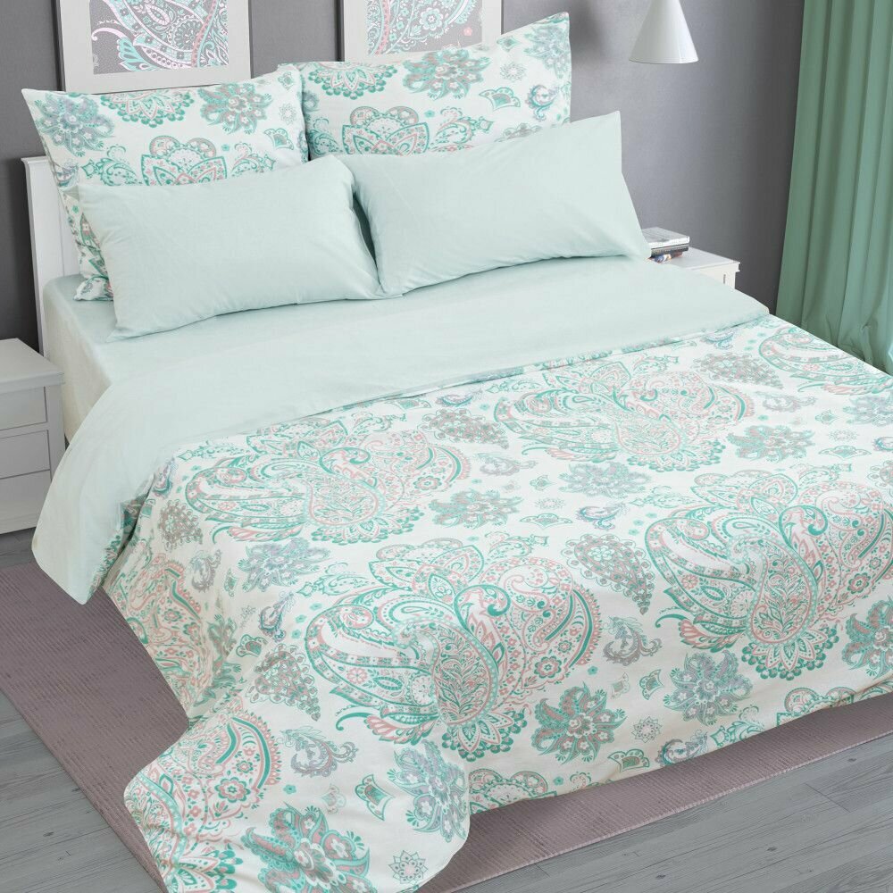 Постельное белье 1.5-спальное Перкаль (наволочки 70x70 2 шт.) NUANCE "Fenix"