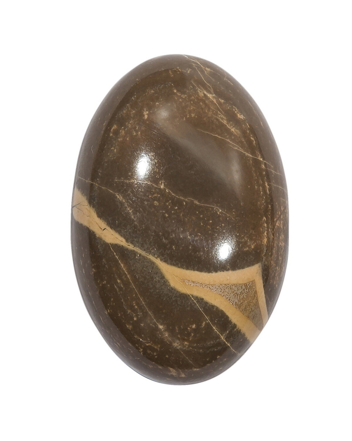 Риолит, кабошон из минерала, размер: 32х22х8 мм, натуральный камень.