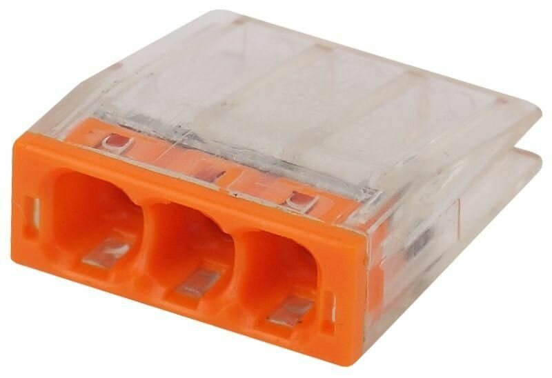 Клемма строительно-монтажная СМК компактная 243 NO-224-41 3-проводная 0.5-2.5кв. мм с пастой (уп.4шт) Эра Б0043959