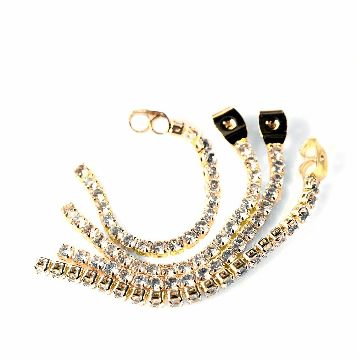 Застежка-фиксатор 1 пара для сережек гвоздиков, позолоченные, 56x2 мм