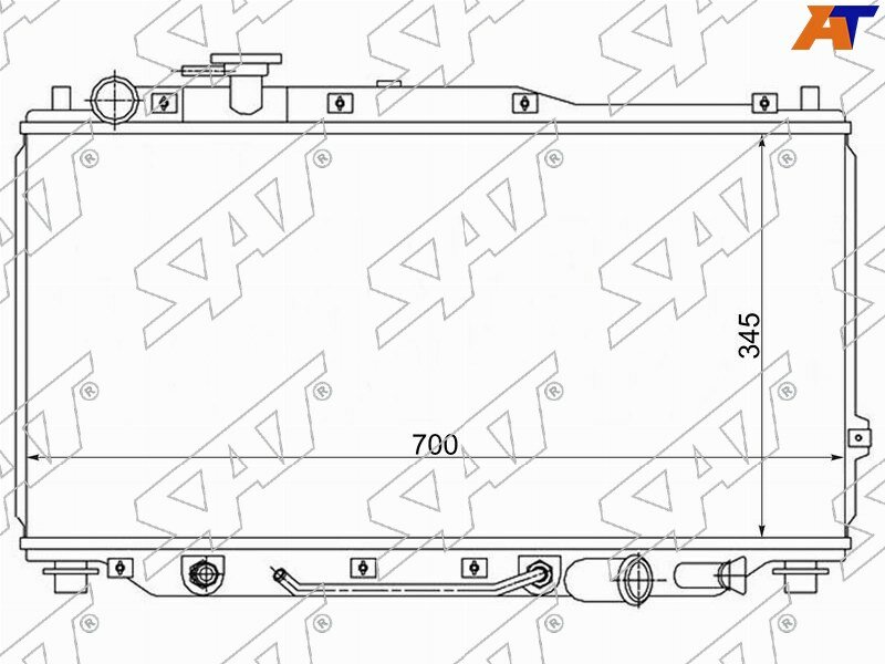 Радиатор Kia Spectra 00-11 / Sephia 98-04