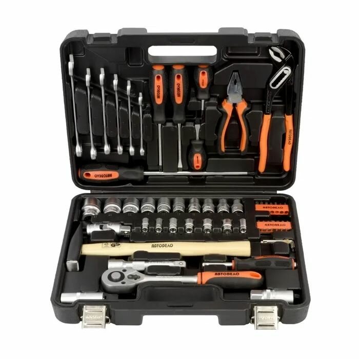 Набор автомобильного инструмента 56 пр. 1/2", 1/4" АвтоDело
