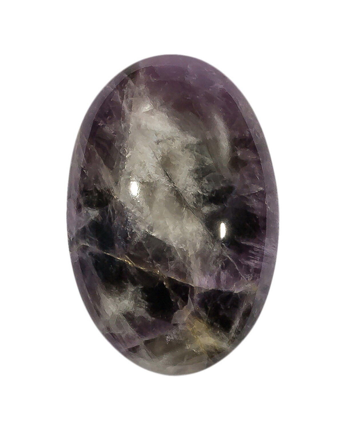 Кабошон из минерала Аметист, натуральный камень, размер: 32х21х6 мм.