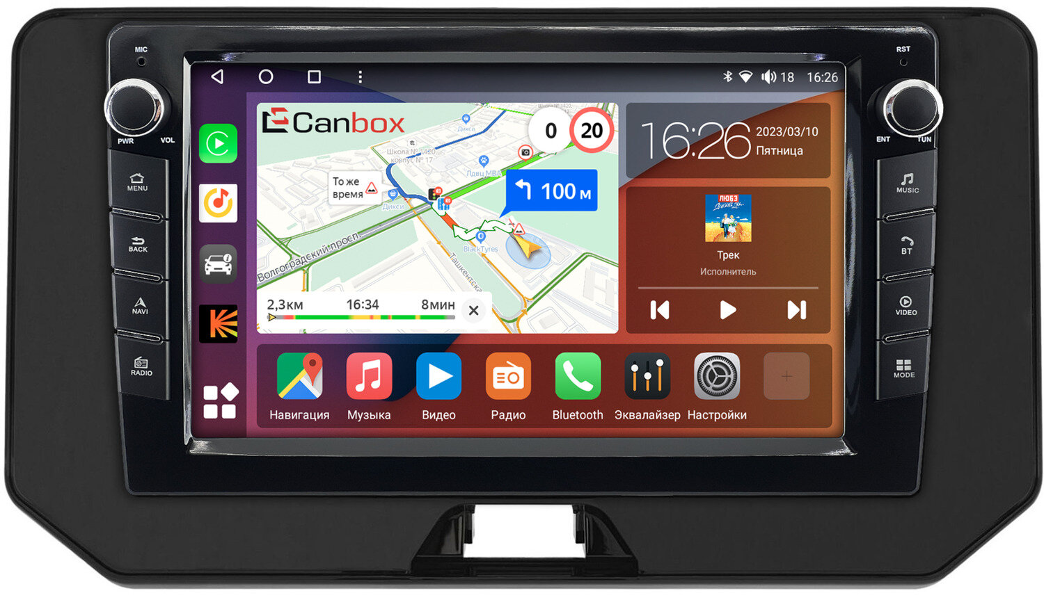 Штатная магнитола Canbox H-Line 7826-10-2379 Toyota Harrier 4 (XU80), Venza 2 2020-2026 Android 10 (4G-SIM, 4/32, DSP, QLed) С крутилками
