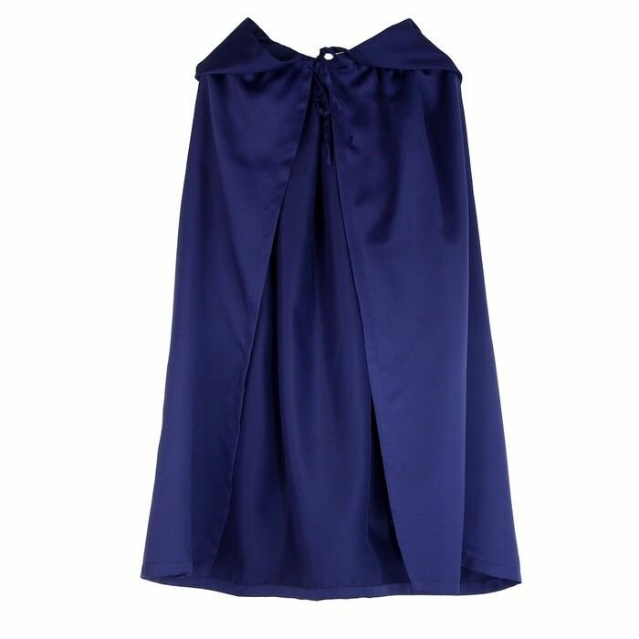 Карнавальный плащ детский, атлас, цвет синий длина 100см