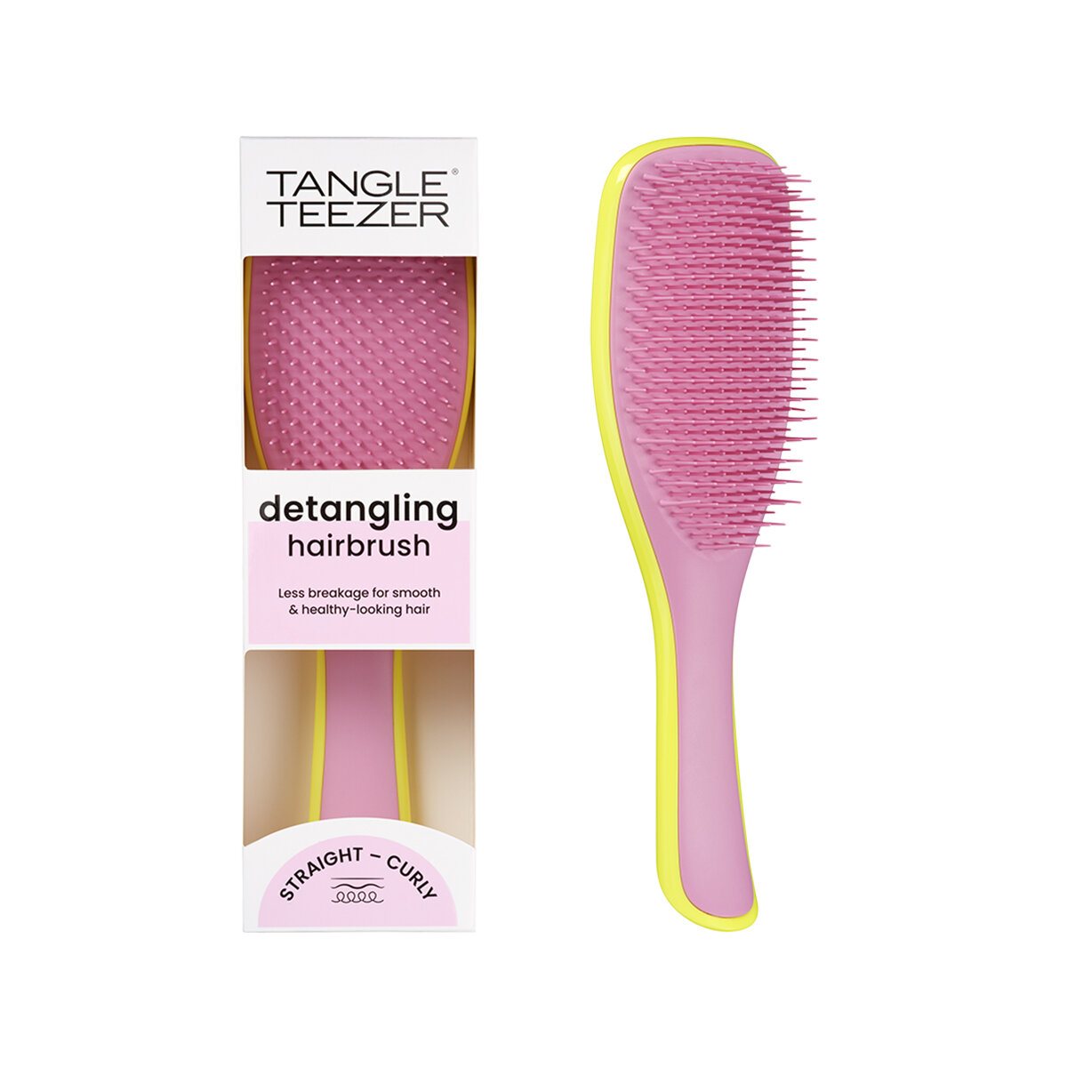 Расческа Tangle Teezer The Ultimate (Wet) Detangler Hyper Yellow Rosebud Желтый / розовый 2334