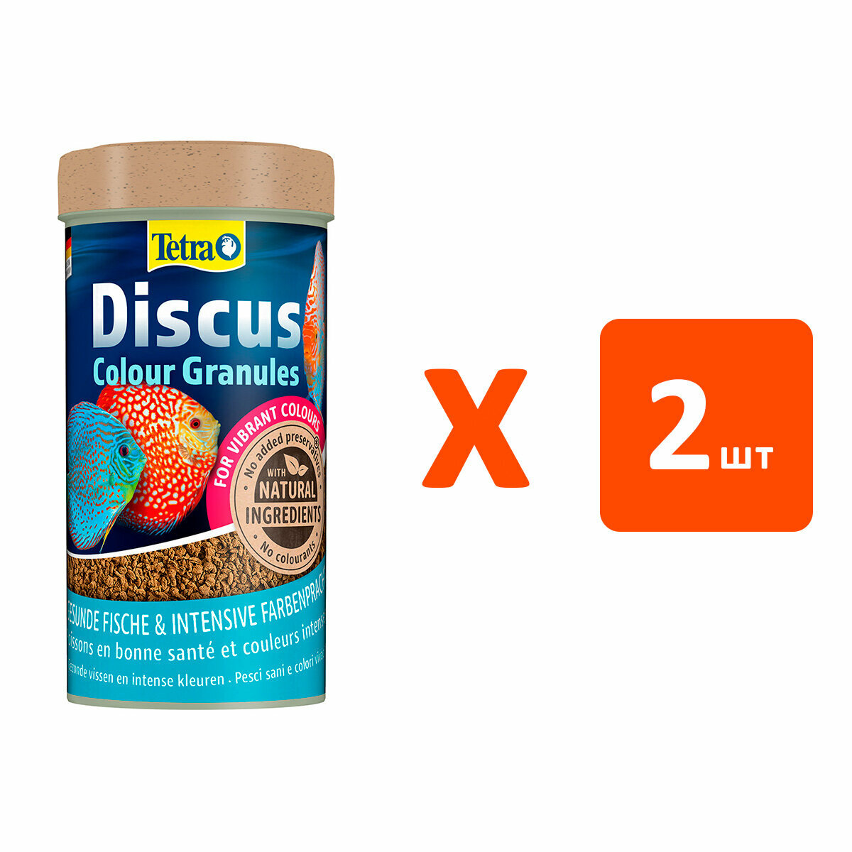 TETRA DISCUS COLOR GRANULES корм гранулы для дискусов для усиления окраски (250 мл х 2 шт)