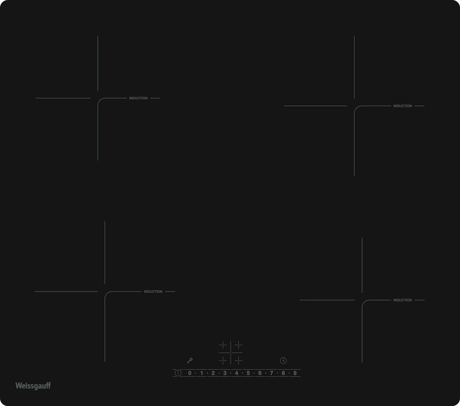 Индукционная варочная поверхность Weissgauff HI 632 BSA, черный