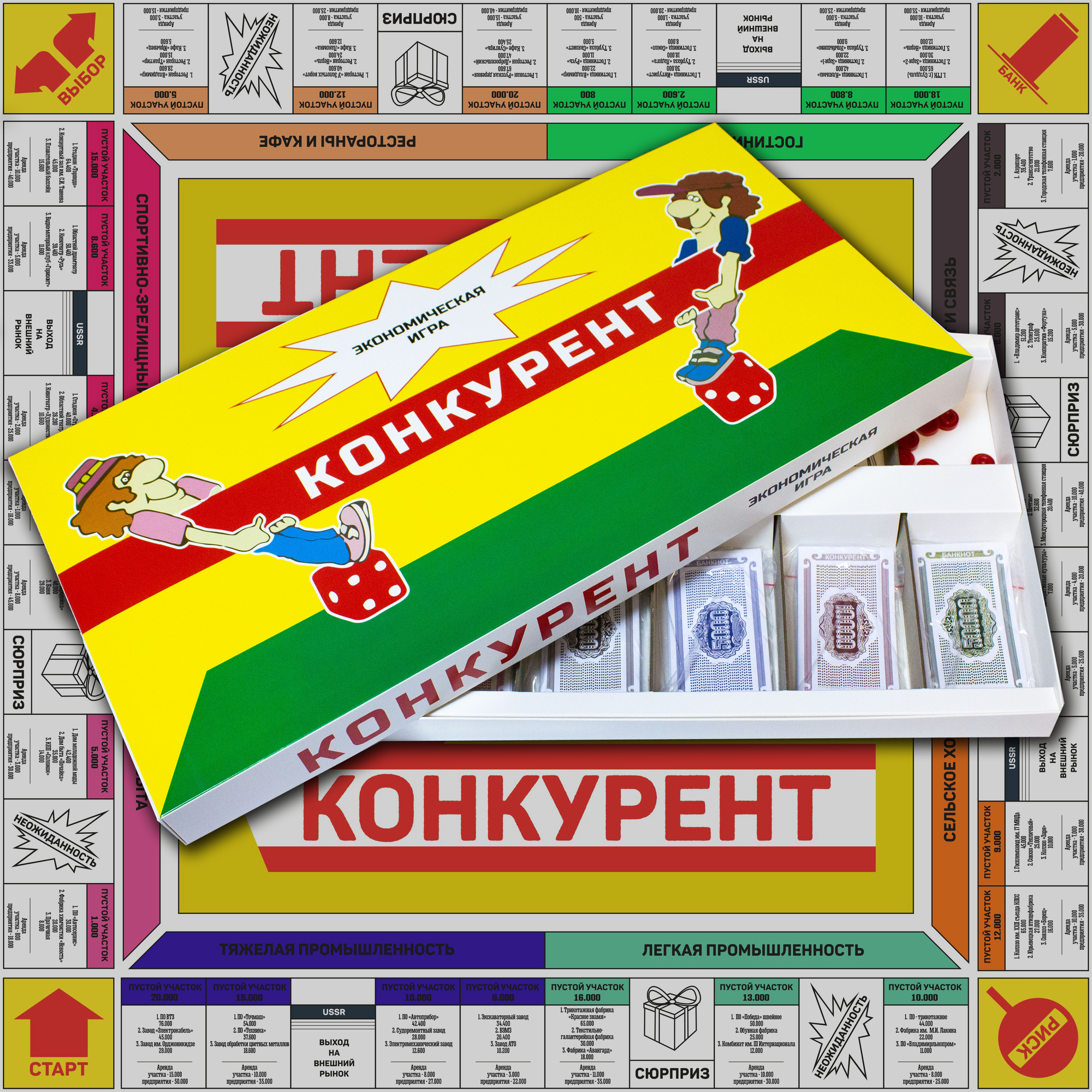 Настольная экономическая игра МЕНЕДЖЕР Конкурент "1в1", 2-6 игроков