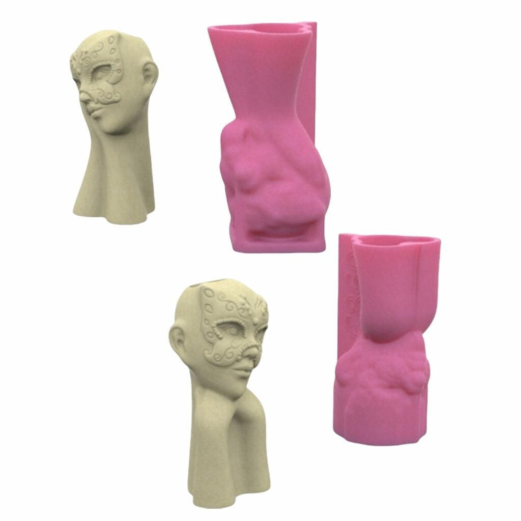 Декоративная силиконовая форма для горшков в виде маски для украшения дома и офиса, - костюм