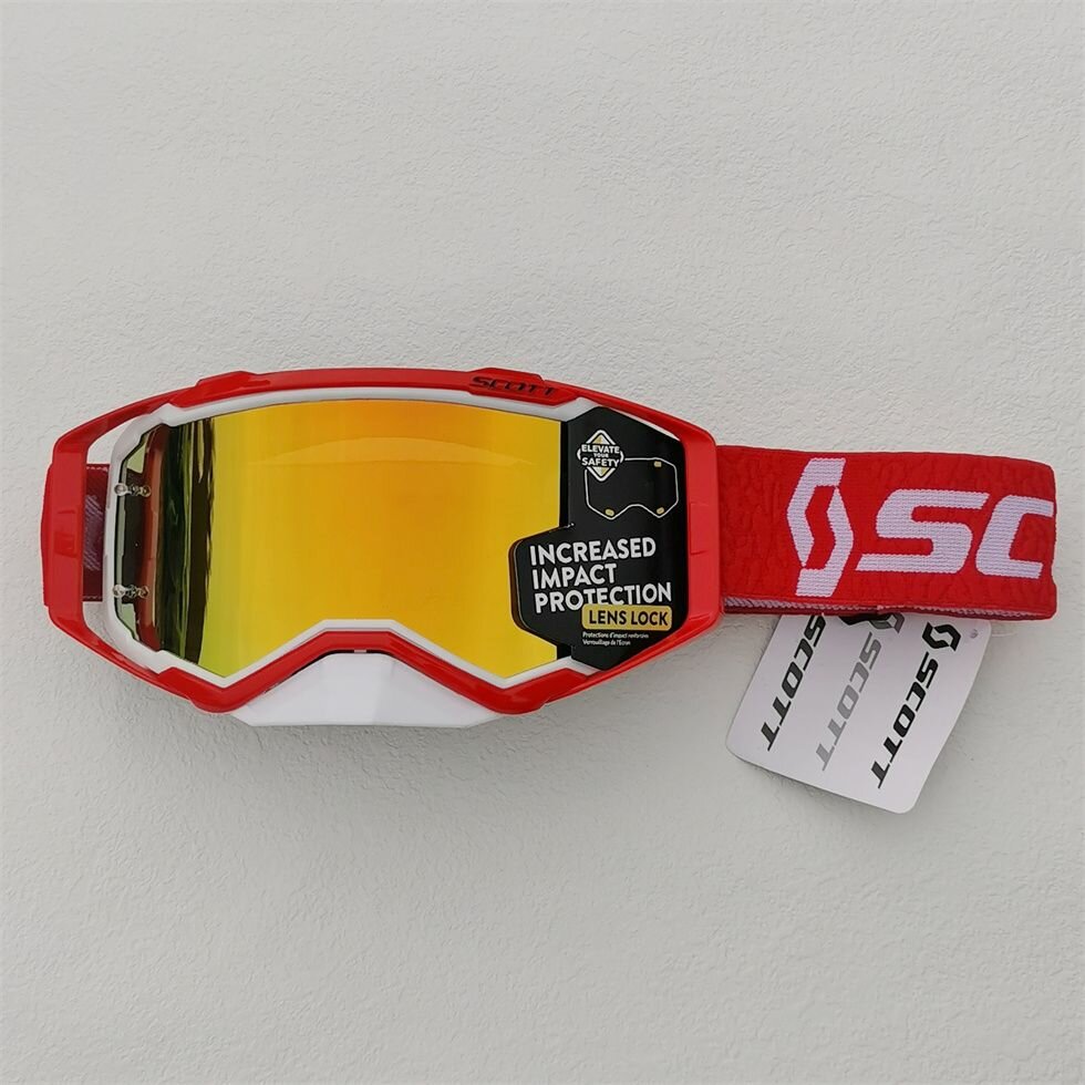Очки Scott для мотокросса и внедорожных мотоциклов, защитные мотошлемные очки с серыми линзами и регулируемым ремешком