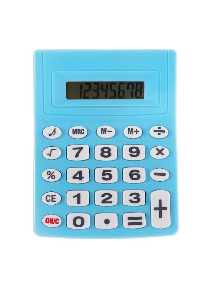 Калькулятор настольный 8-разрядный, бирюзовый