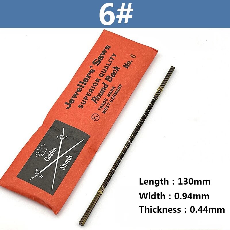 1-144шт 0 # ~6 # 130 мм прокрутка лобзика, полотно для обработки ювелирных изделий, ручная резка металла, лобзиковые лезвия, деревообрабатывающие инструменты для рукоделия 5pcs, No 6