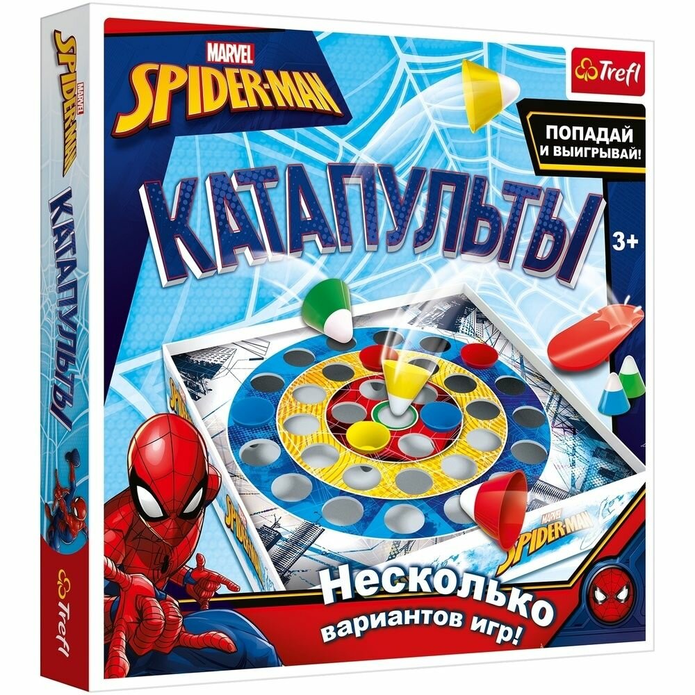 Настольная игра Trefl "Катапульты", Spider-man, в коробке