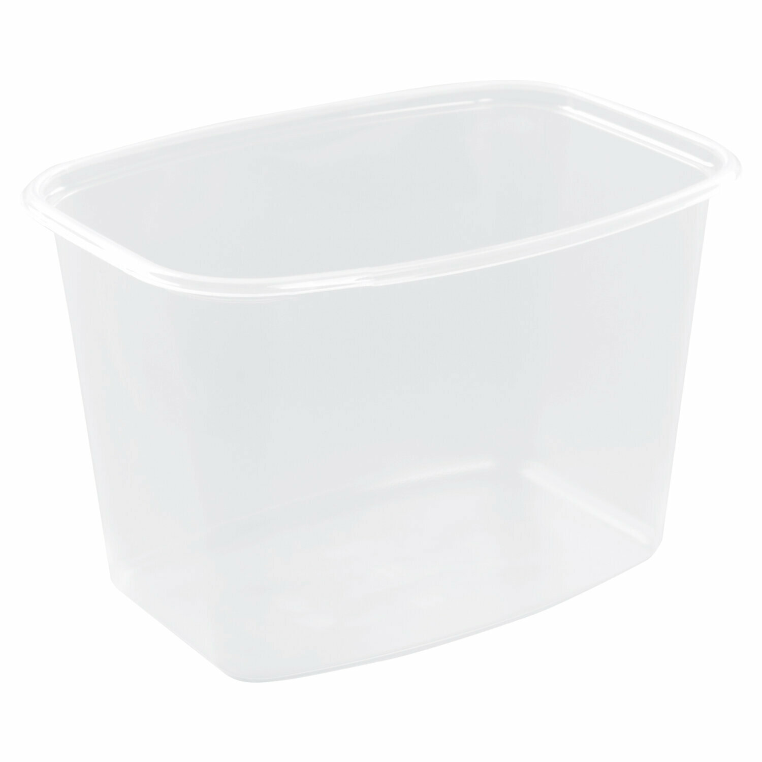 Одноразовый контейнер юпласт 750 мл, 100 шт, без крышки, 138х102 мм, прозрачные, пп (ЮУПМ3316)