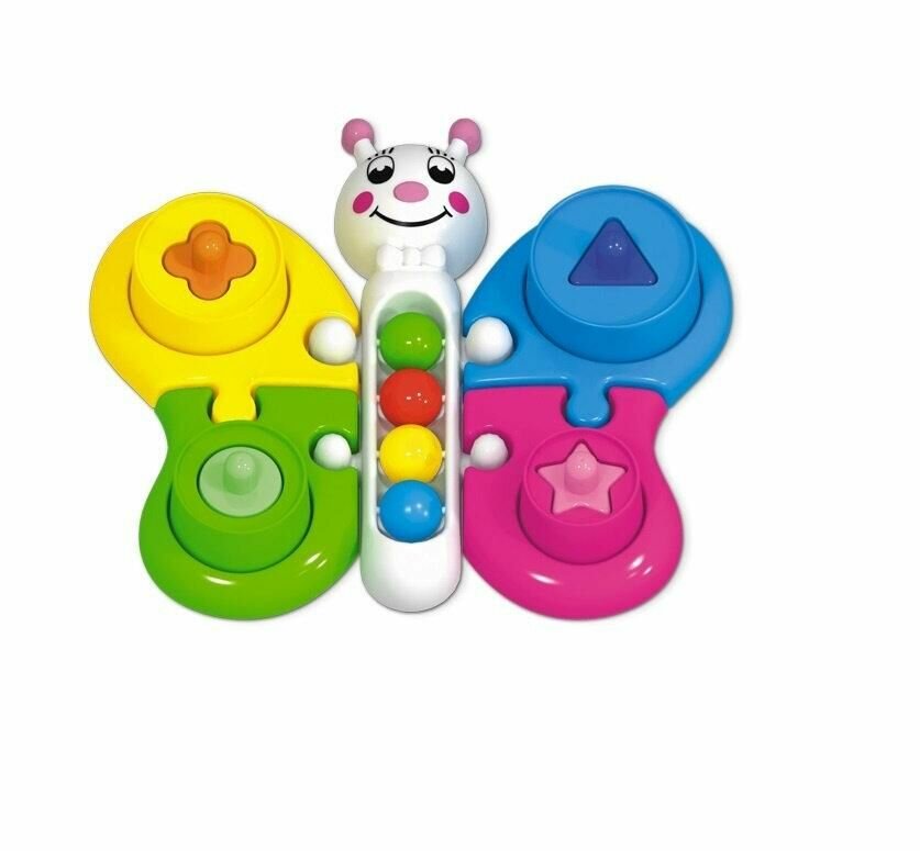 Логическая игрушка Stellar "Бабочка", сортер-пирамидка-пазл, пластик, в коробке