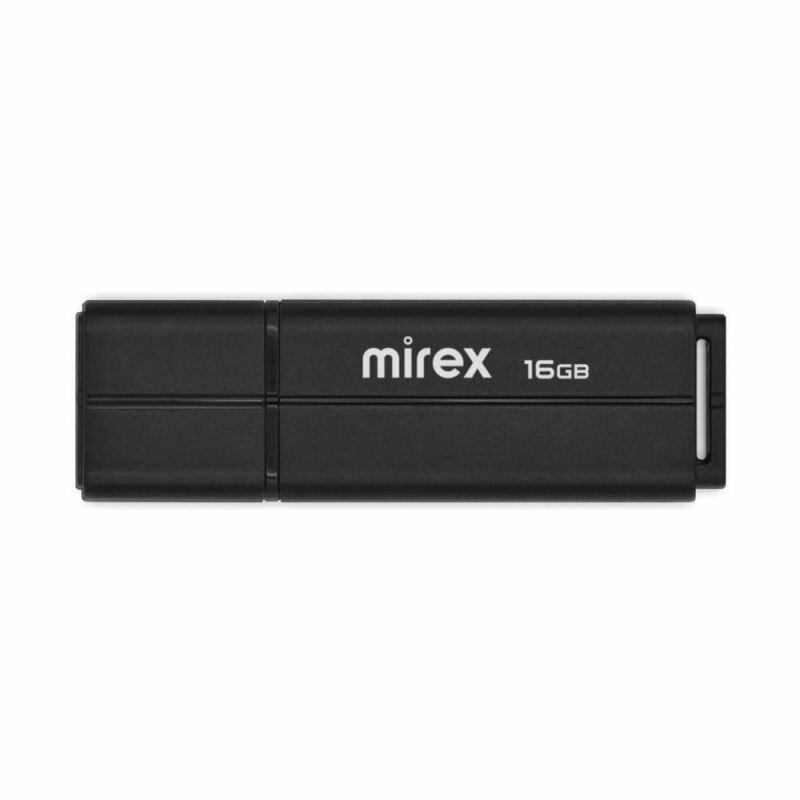 Флеш-память Mirex "Line", Black, USB, 16 Гб (13600-FMULBK16)