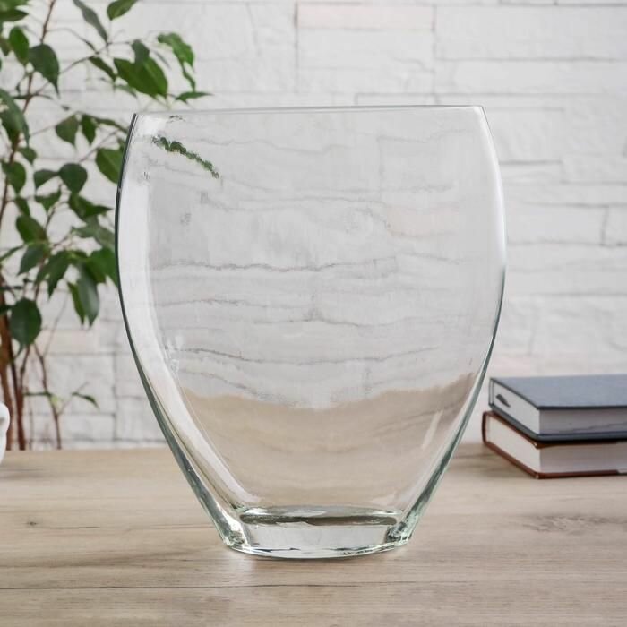 Ваза Evis "Тигровый глаз" 25х21х10 см, 3 л, прозрачная (2424)